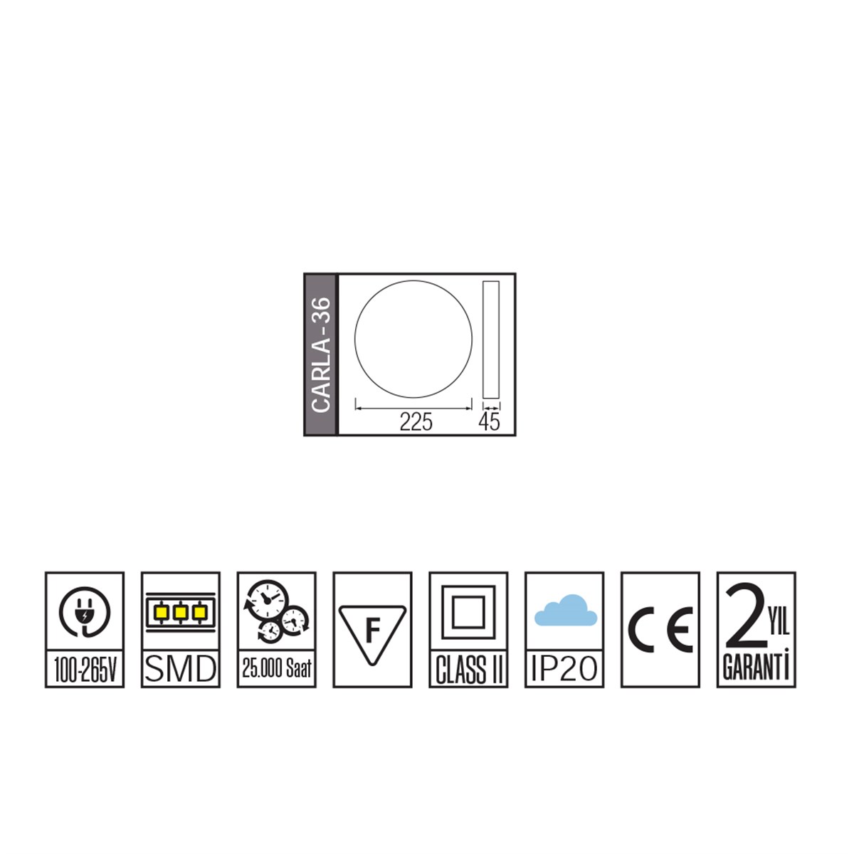 Horoz Carla 36w Led Armatür 3000k Gün Işığı - Nöbetçi Nalburunuz ...